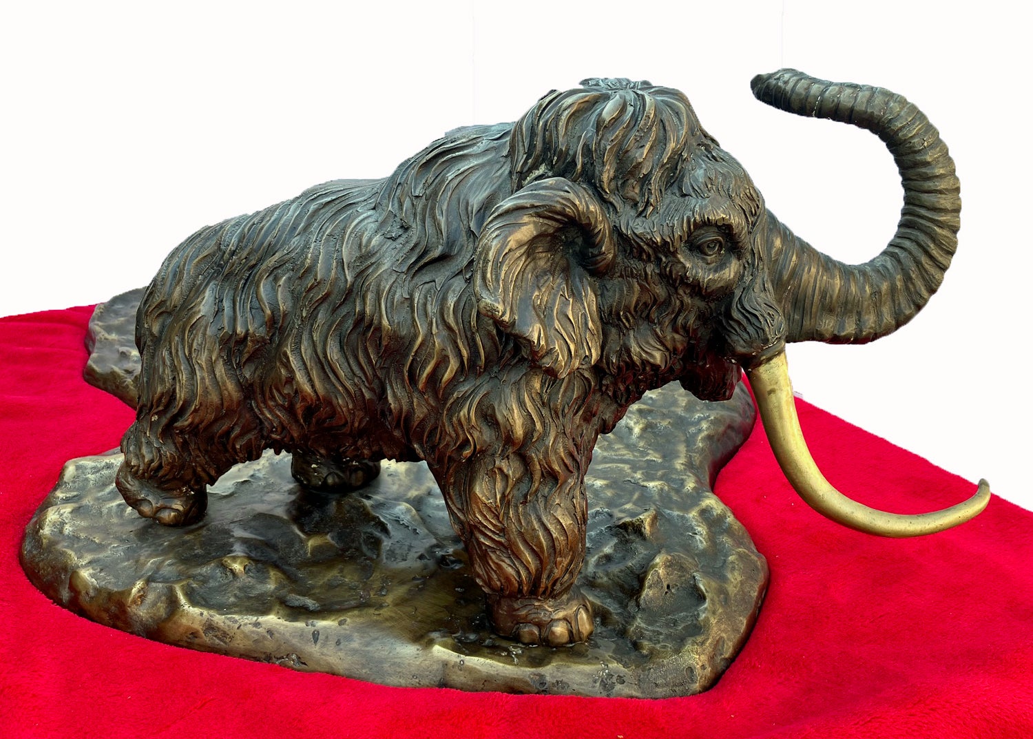 Woolly Mammoth Bronze Statue #4265 | Prehistoric Planet Store